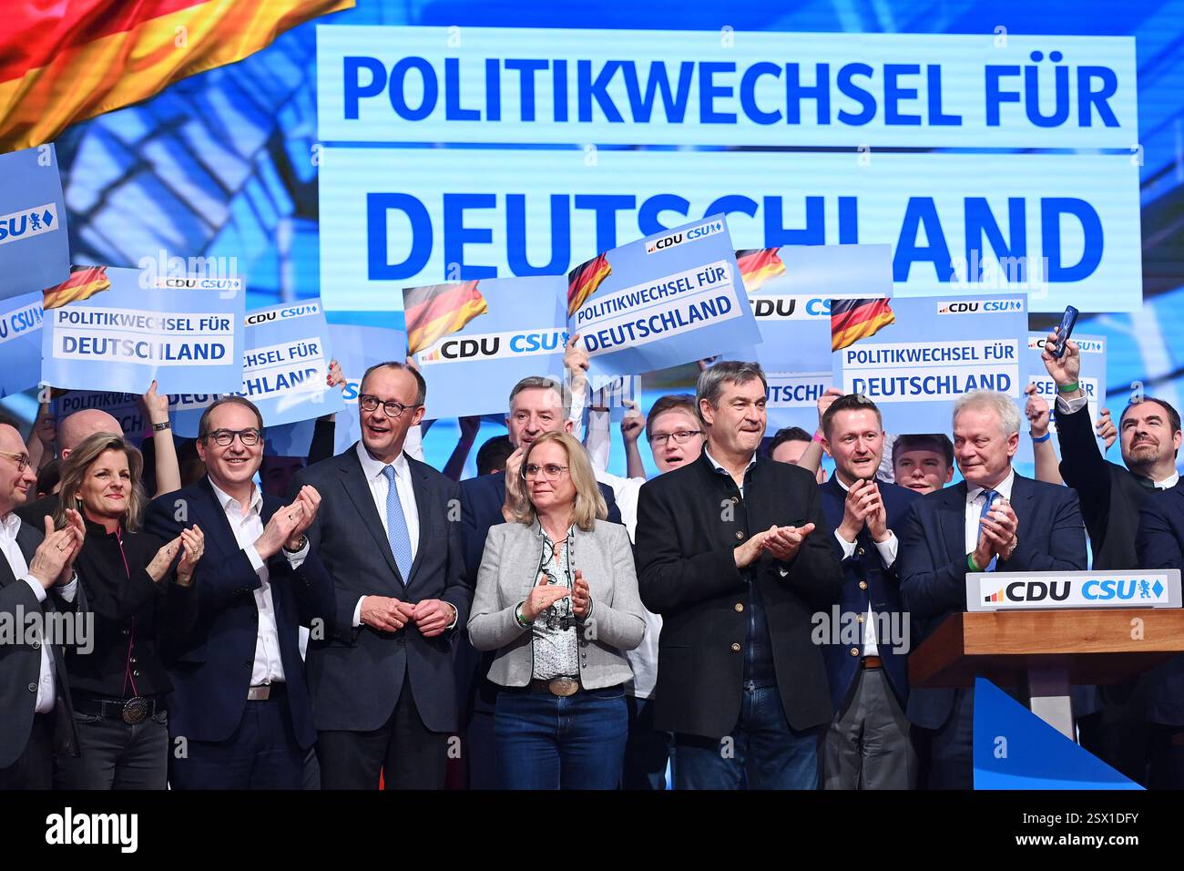 Schlussbild mit Friedrich Merz CDU Vorsitzender und Kanzlerkandidat ...