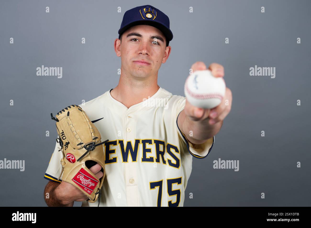 This is a 2025 photo of pitcher Robert Gasser of the Milwaukee Brewers ...