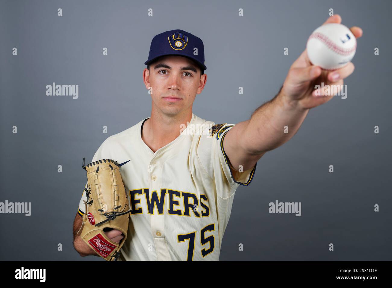 This is a 2025 photo of pitcher Robert Gasser of the Milwaukee Brewers ...