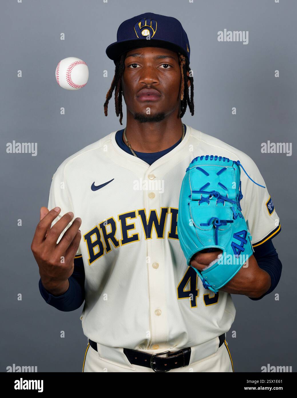This is a 2025 photo of pitcher Abner Uribe of the Milwaukee Brewers ...