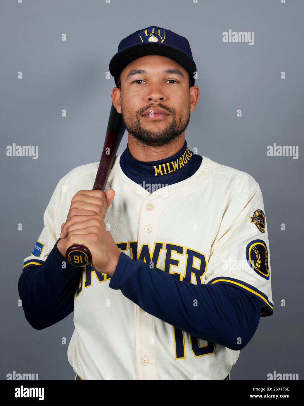 This is a 2025 photo of outfielder Blake Perkins of the Milwaukee ...