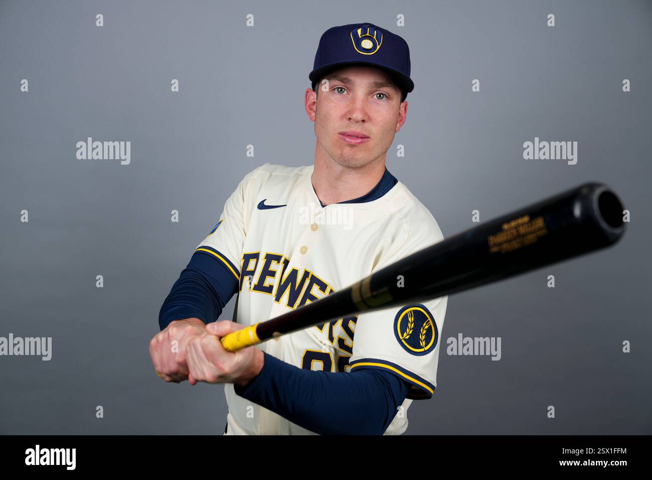 This is a 2025 photo of catcher Darrien Miller of the Milwaukee Brewers ...