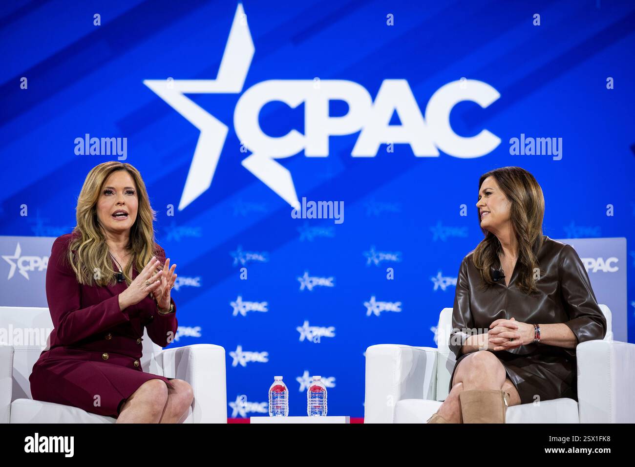 Oxon Hill, USA. 22nd Feb, 2025. Governor of Arkansas Sarah Huckabee ...