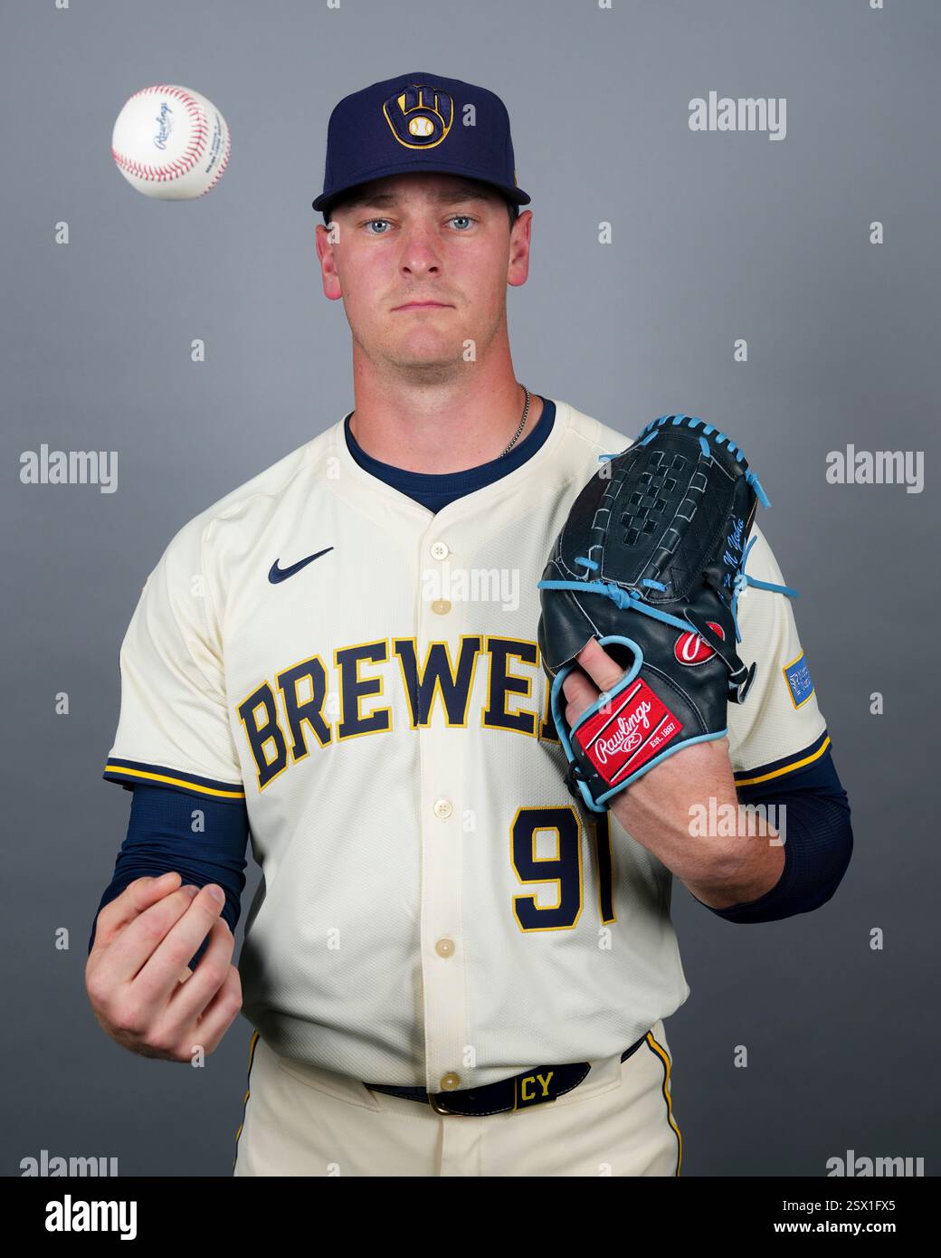 This is a 2025 photo of pitcher Craig Yoho of the Milwaukee Brewers ...