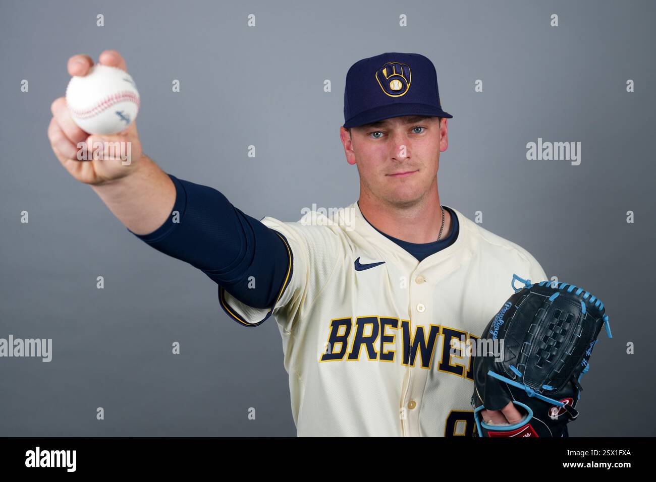 This is a 2025 photo of pitcher Craig Yoho of the Milwaukee Brewers ...
