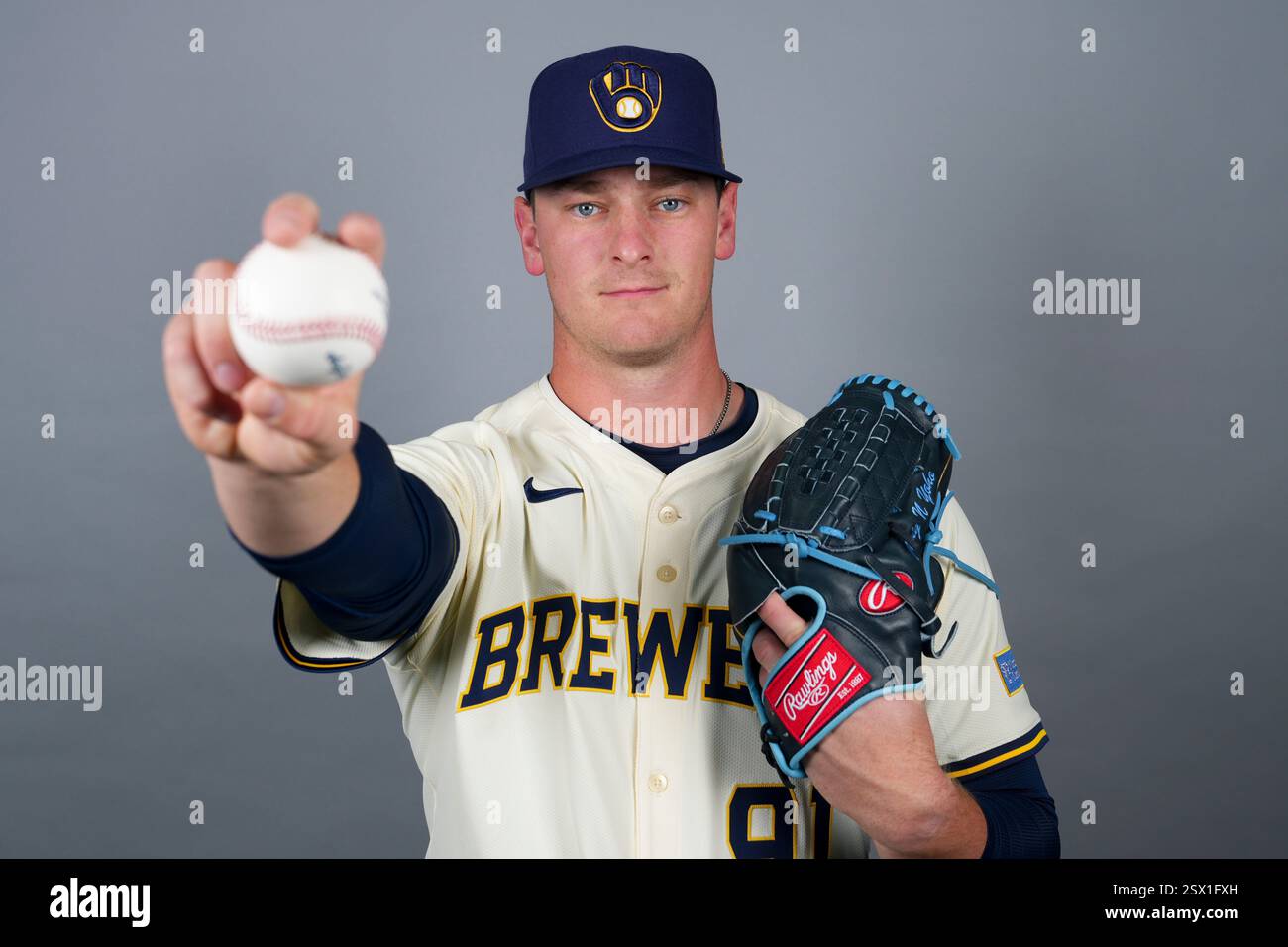This is a 2025 photo of pitcher Craig Yoho of the Milwaukee Brewers ...
