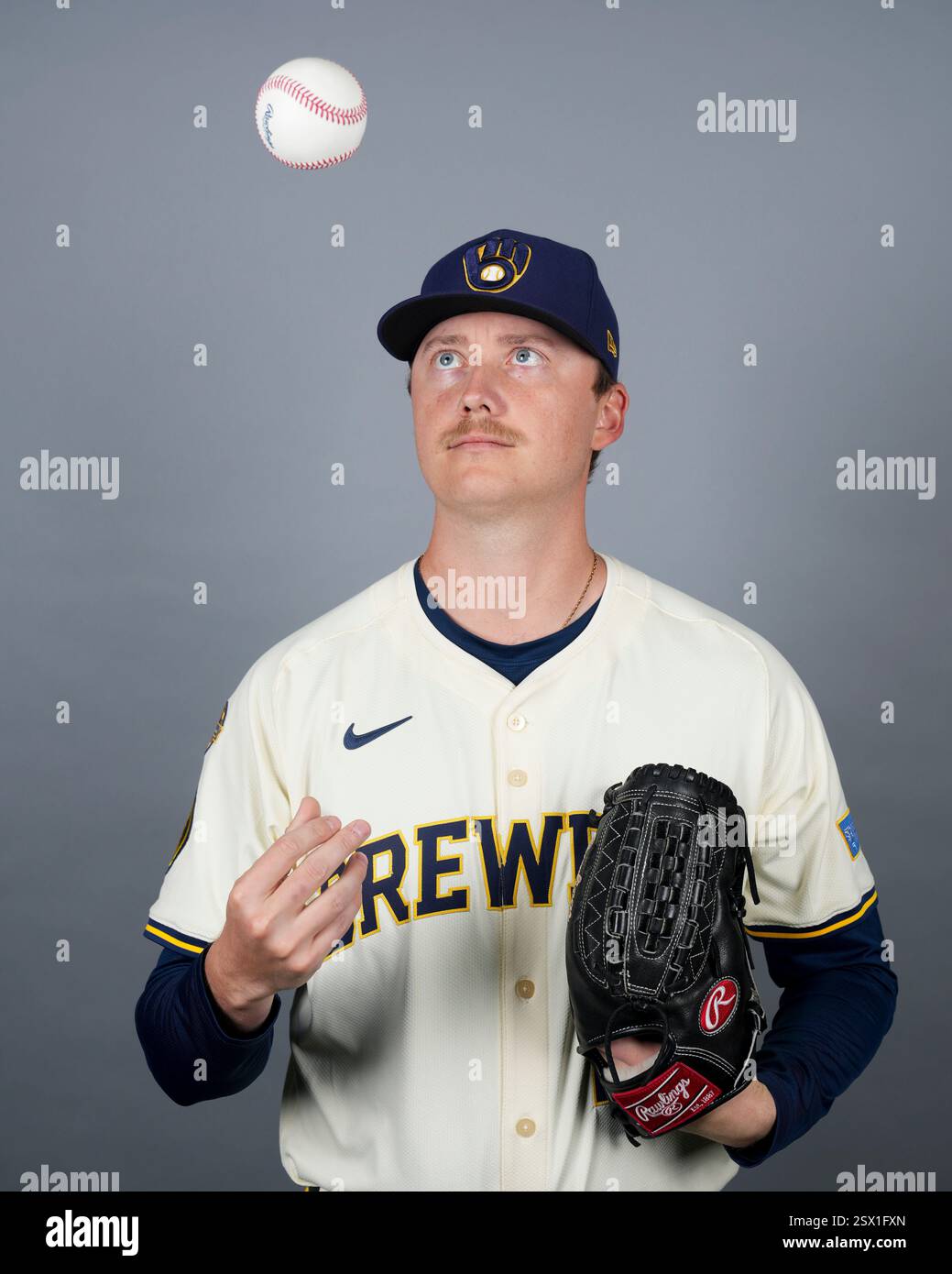 This is a 2025 photo of pitcher Nick Mears of the Milwaukee Brewers ...