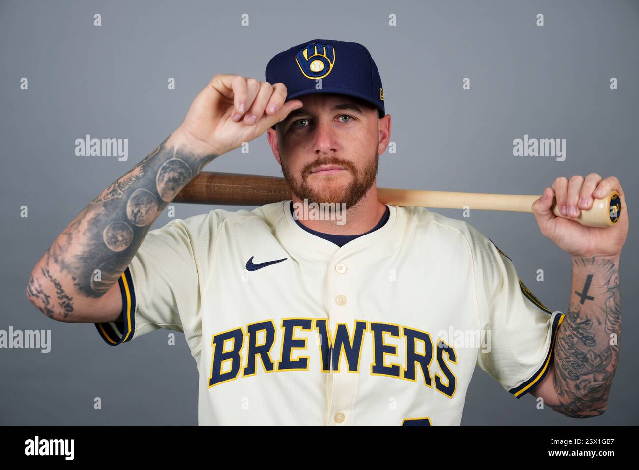 This is a 2025 photo of infielder Brice Turang of the Milwaukee Brewers ...