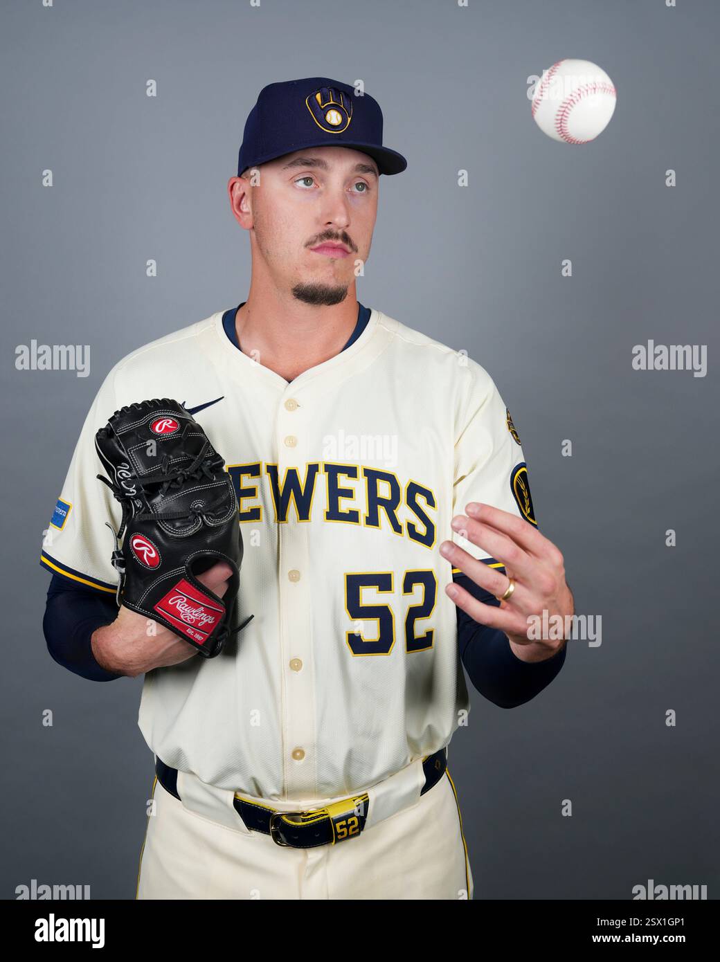 This is a 2025 photo of pitcher Bryan Hudson of the Milwaukee Brewers ...