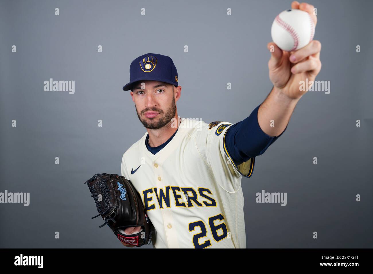 This is a 2025 photo of pitcher Aaron Ashby of the Milwaukee Brewers ...