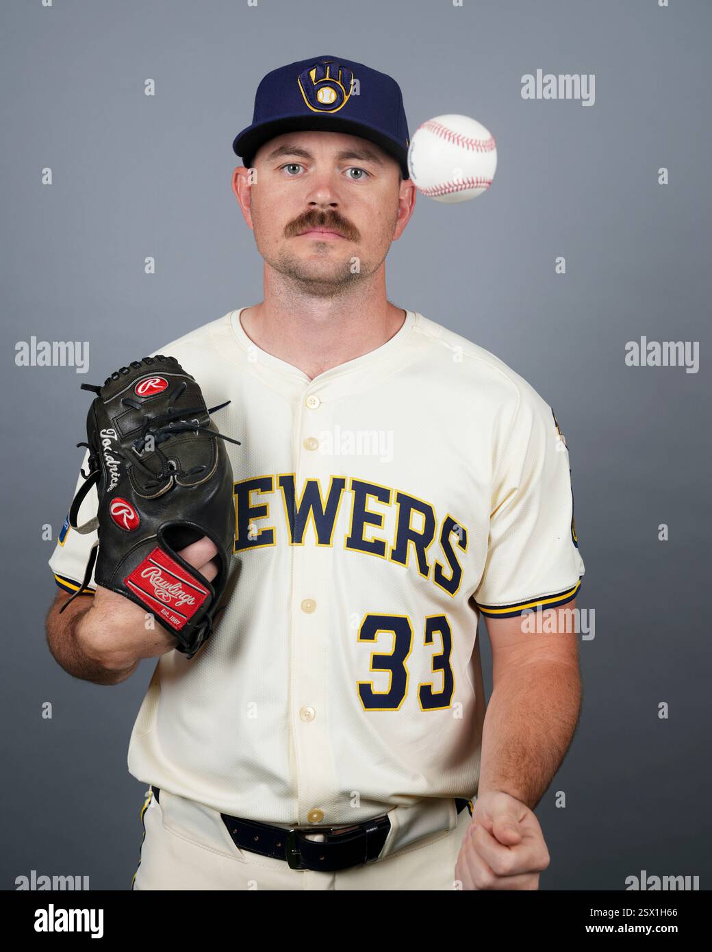 This is a 2025 photo of pitcher Tyler Alexander of the Milwaukee ...