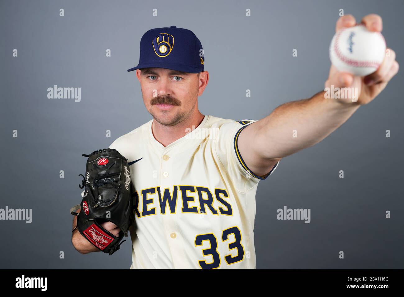 This is a 2025 photo of pitcher Tyler Alexander of the Milwaukee ...