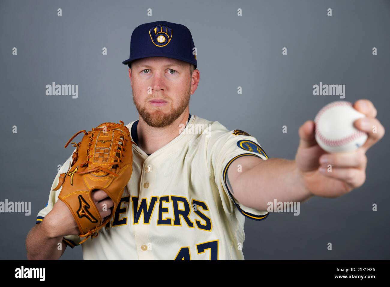 This is a 2025 photo of pitcher Jared Koenig of the Milwaukee Brewers ...