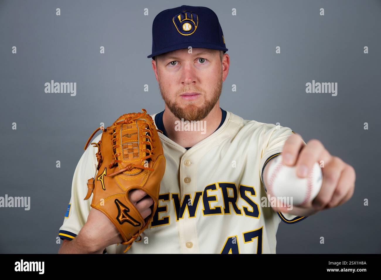 This is a 2025 photo of pitcher Jared Koenig of the Milwaukee Brewers ...