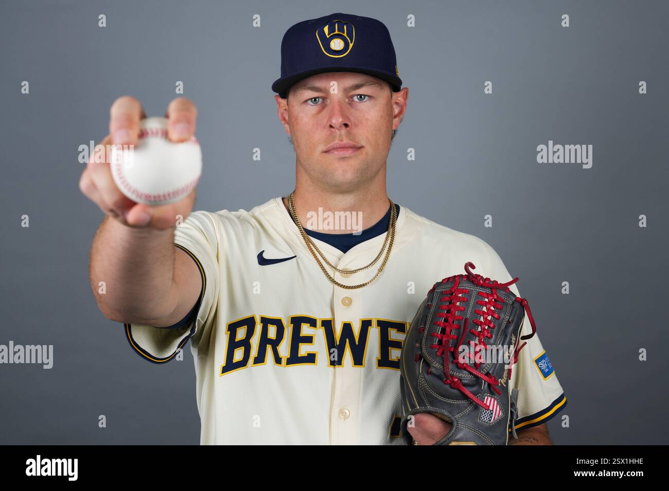 This is a 2025 photo of pitcher Trevor Megill of the Milwaukee Brewers ...