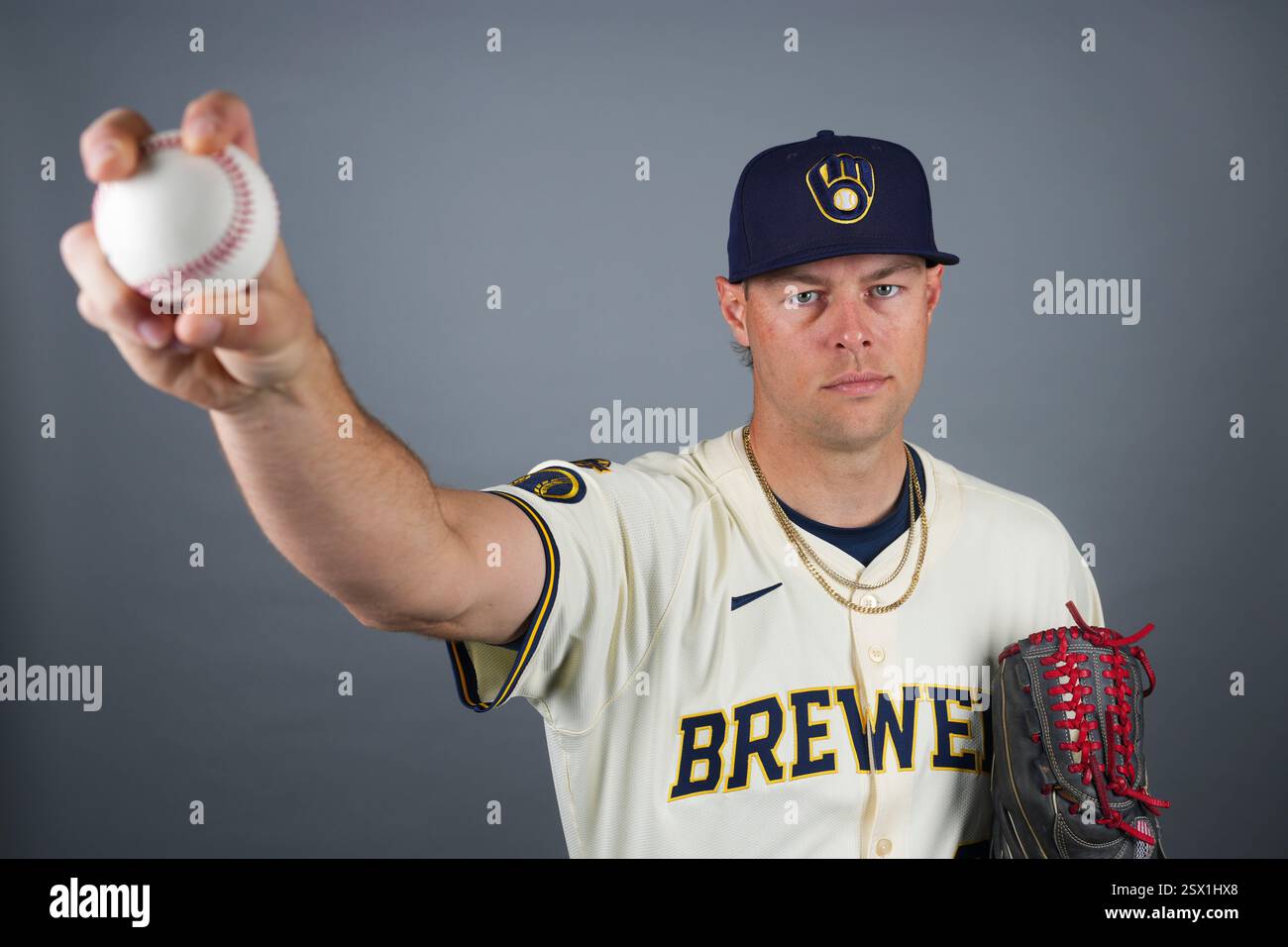 This is a 2025 photo of pitcher Trevor Megill of the Milwaukee Brewers ...