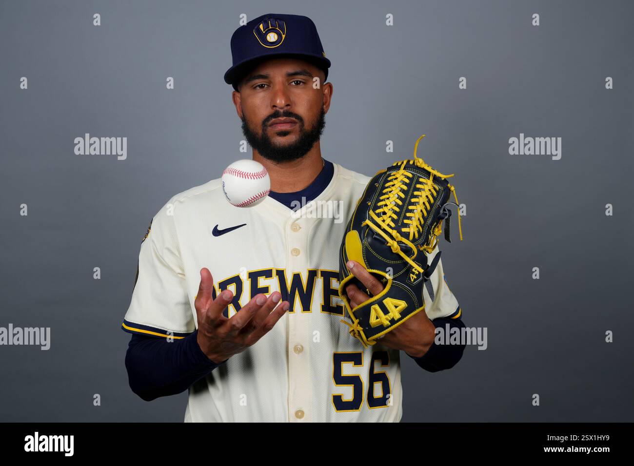 This is a 2025 photo of pitcher Grant Anderson of the Milwaukee Brewers ...