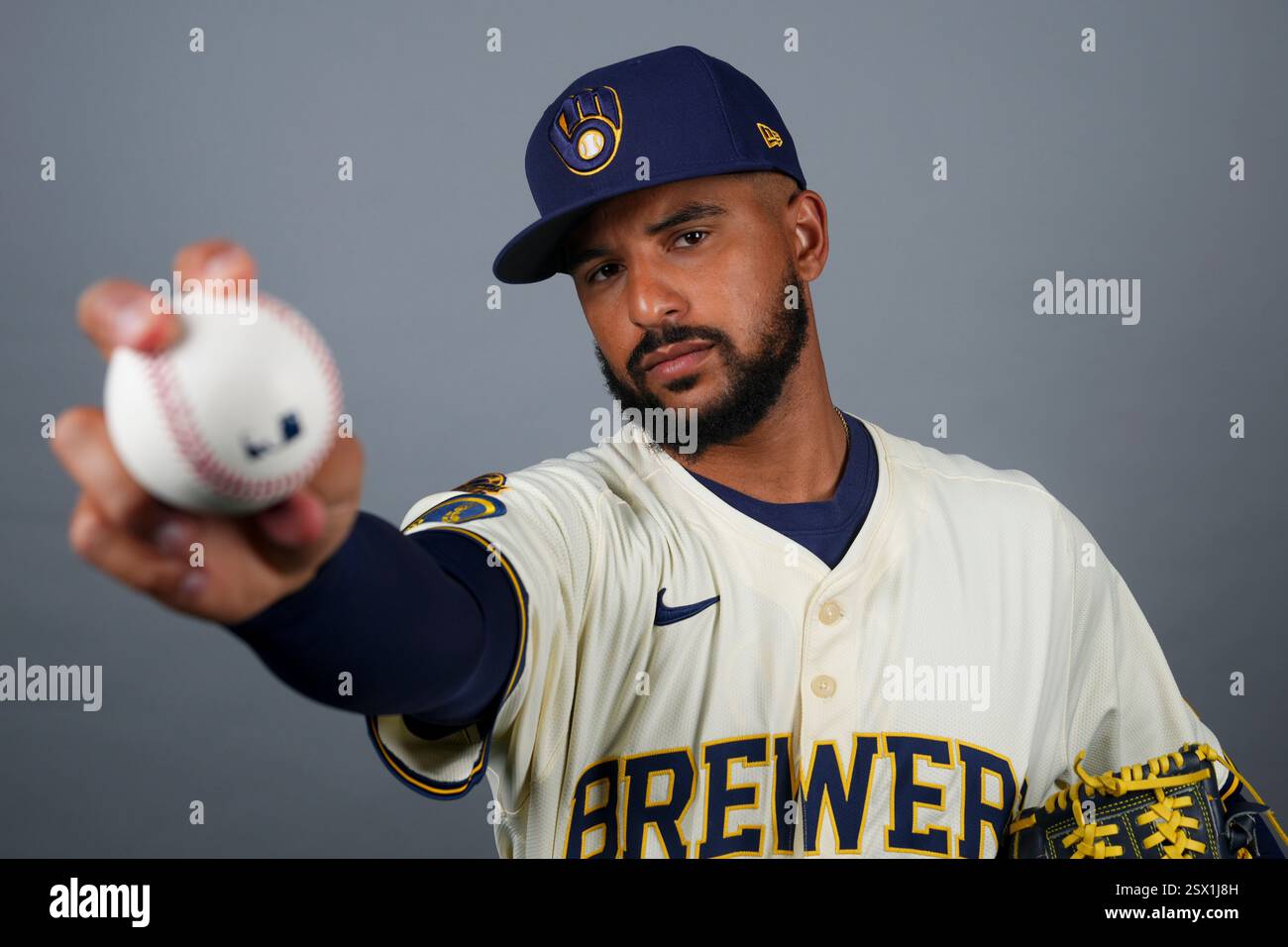 This is a 2025 photo of pitcher Grant Anderson of the Milwaukee Brewers ...