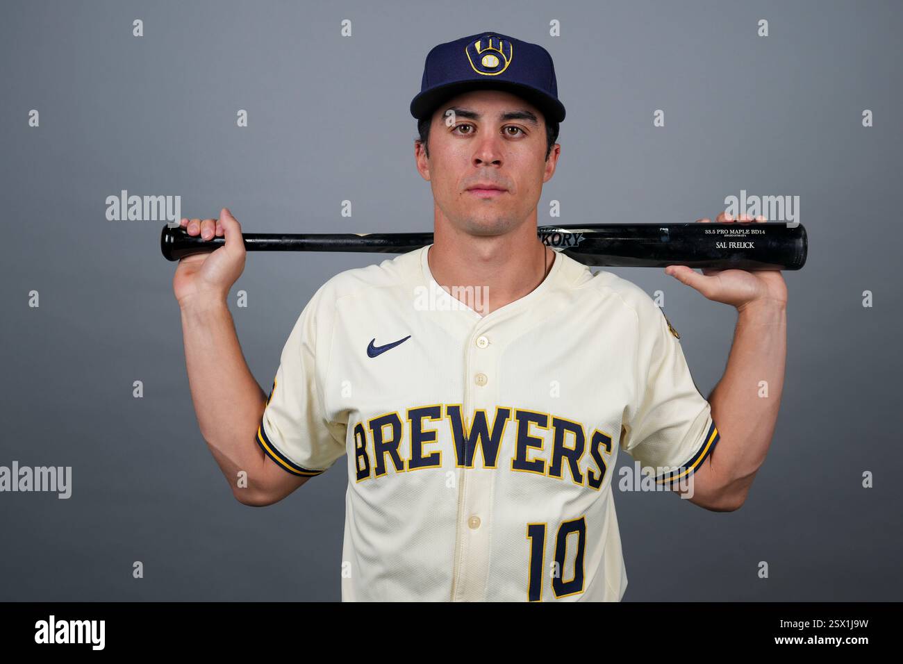 This is a 2025 photo of outfielder Sal Frelick of the Milwaukee Brewers ...