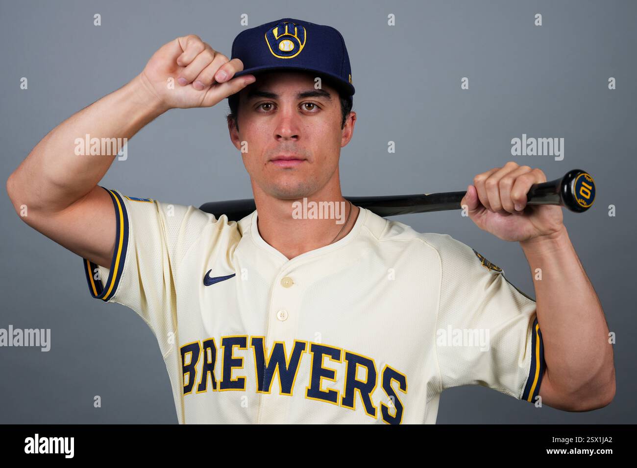This is a 2025 photo of outfielder Sal Frelick of the Milwaukee Brewers ...