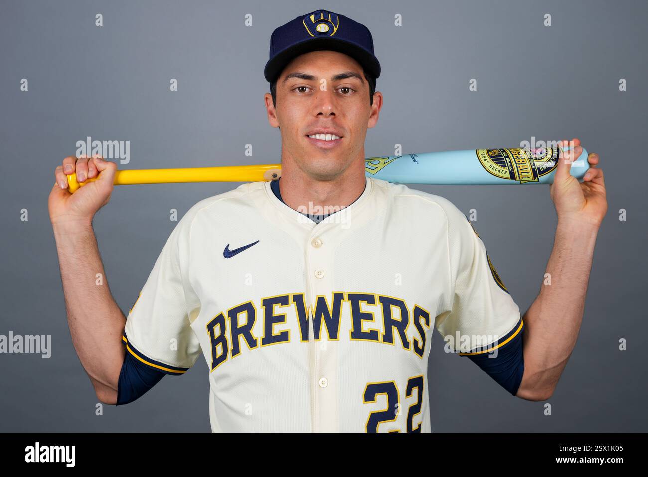 This is a 2025 photo of outfielder Christian Yelich of the Milwaukee ...