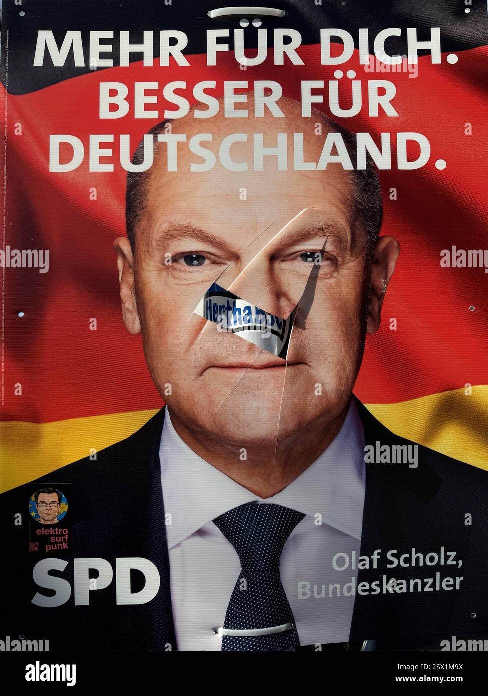 SPD Wahlplakat GER, Berlin, 20250215, SPD Wahlplakat von Olaf Scholz ...