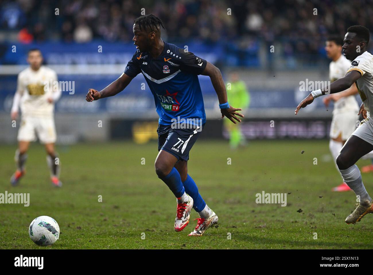 Dender's Bruny Nsimba pictured in action during a soccer match between ...