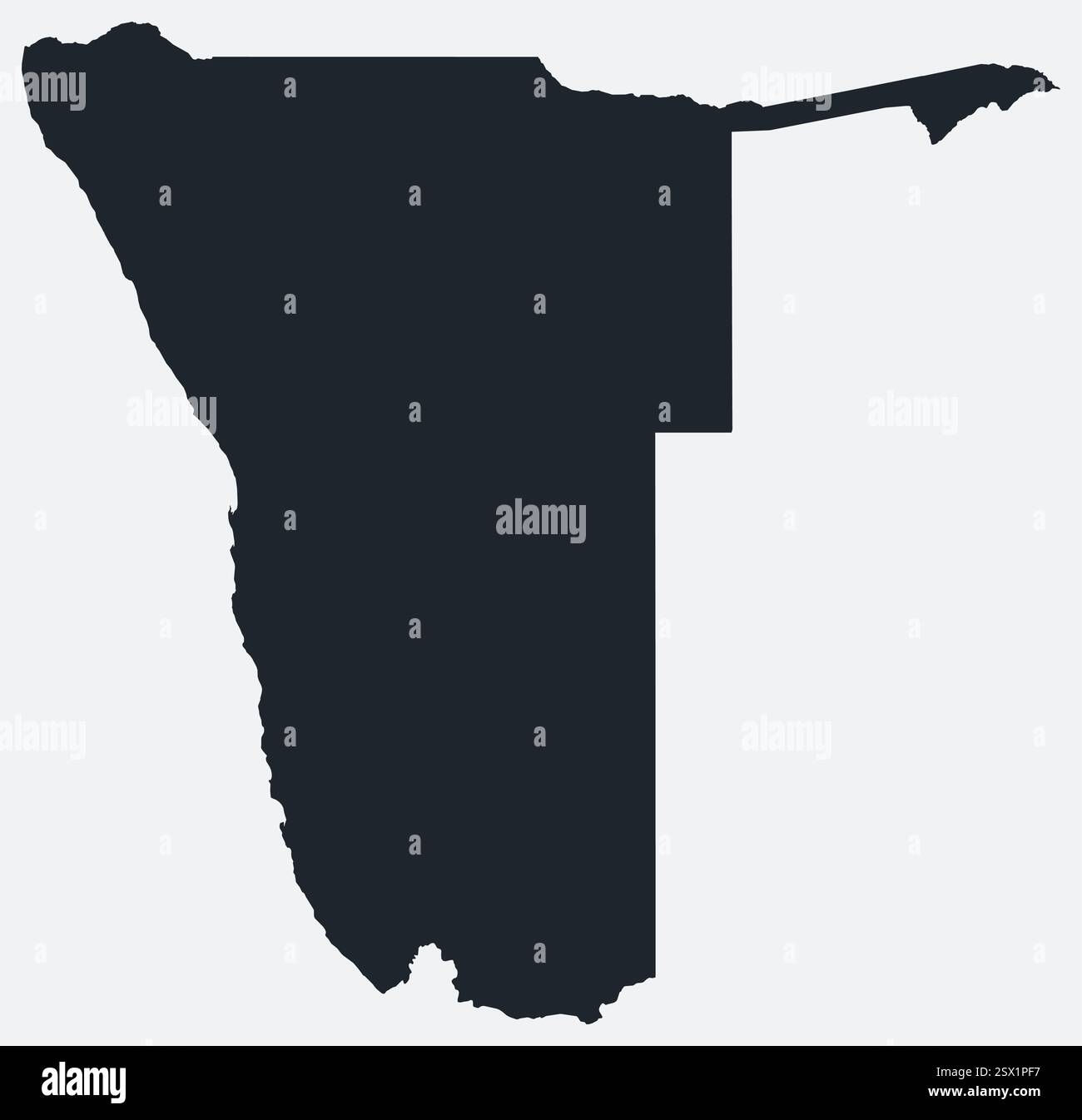 Namibia map. Just a simple border map. Shape of the country. Flat blank ...