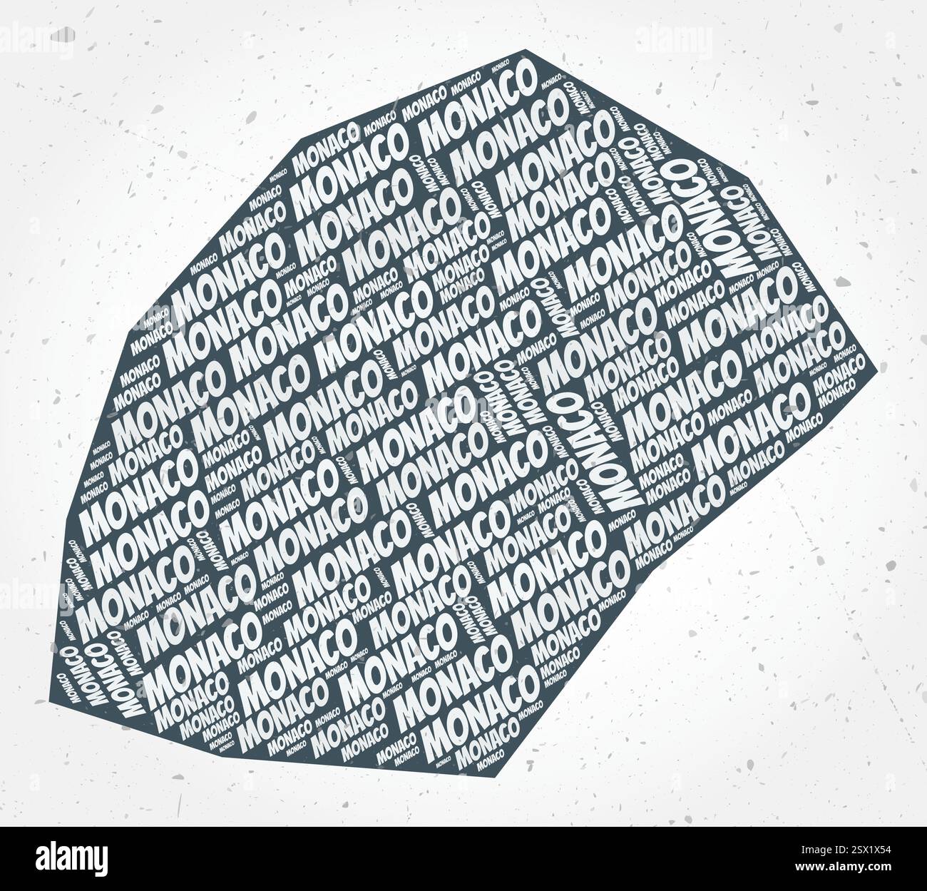 Monaco regions word clouds. Country shape on textured background ...