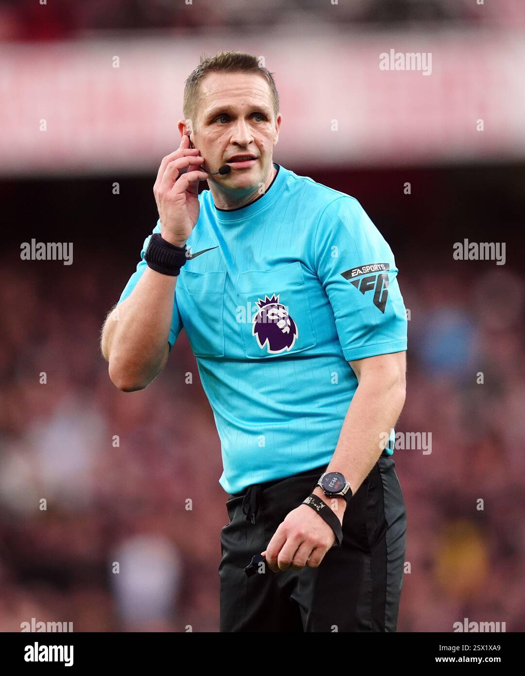 Referee Craig Pawson during the Premier League match at the Emirates ...