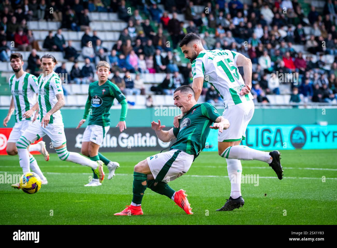 Ferrol, Spain. 22 February, 2025. Liga Hypermotion, Racing Club Ferrol ...
