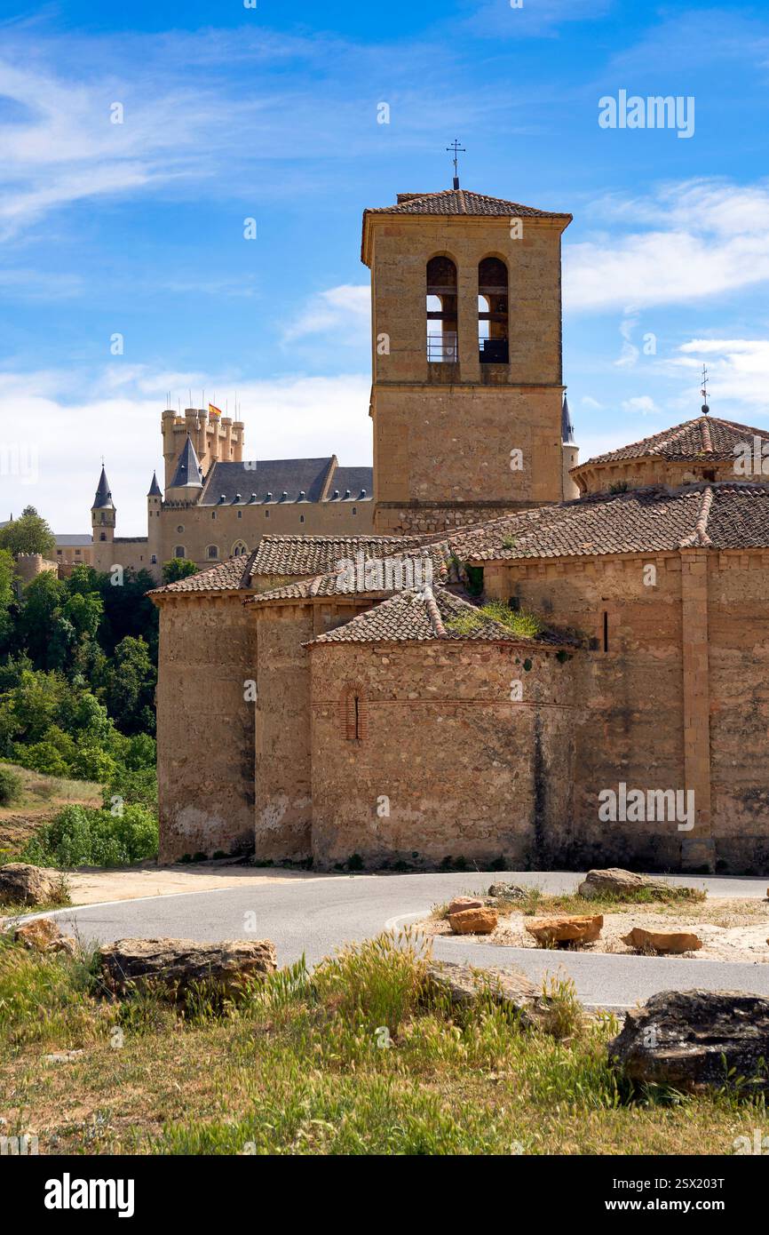 View on the church of the True Cross, Segovia Stock Photo - Alamy