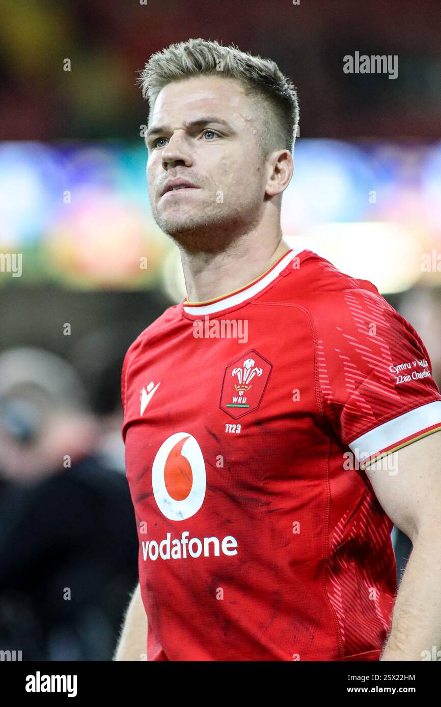 Gareth Anscombe of Wales during the 2025 Guinness 6 Nations match Wales ...