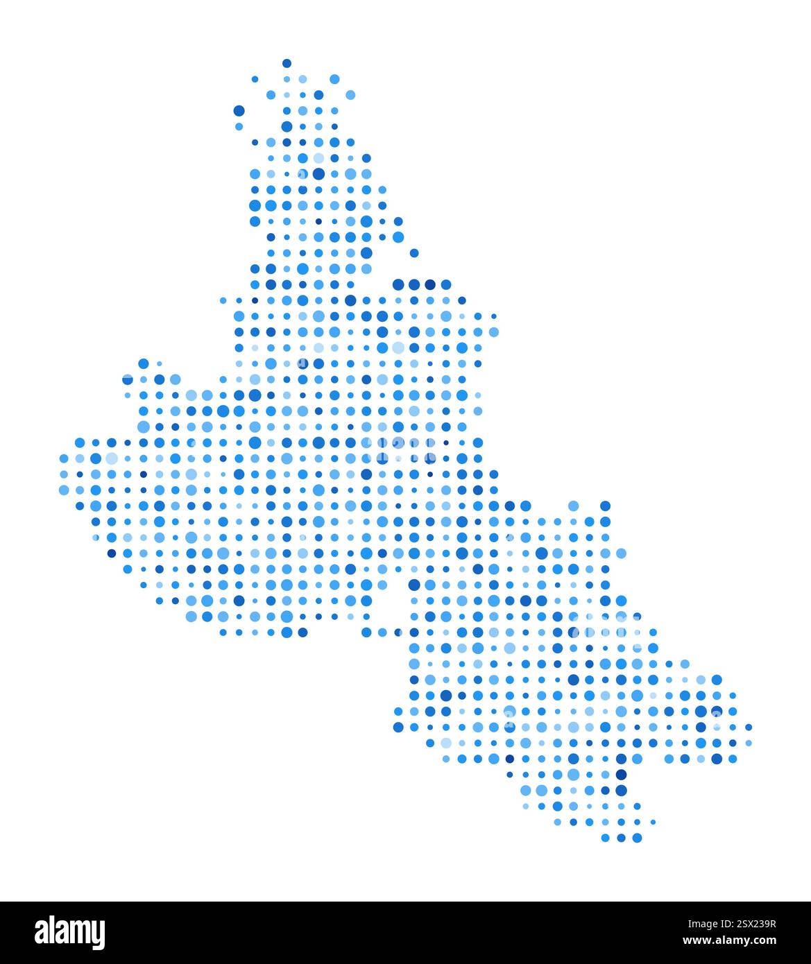 Krk Dot Map. Island Digital Style Shape. Krk vector image. Island shape ...