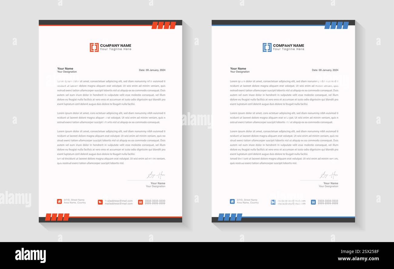 Creative letter head Stock Vector Images - Alamy