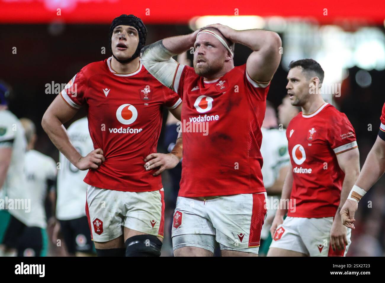 Henry Thomas of Wales during the 2025 Guinness 6 Nations match Wales vs Ireland at Principality ...