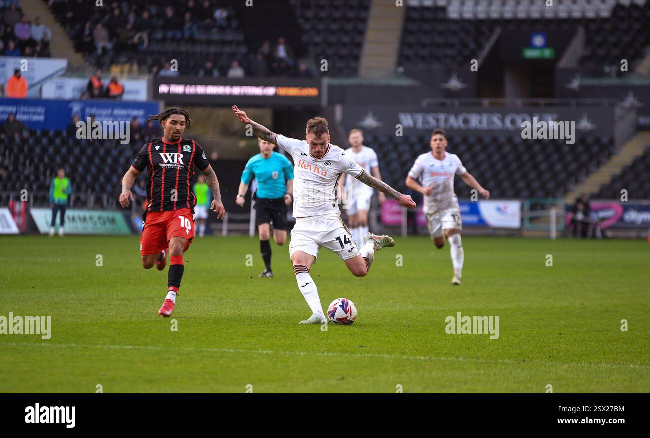 Swansea.com Stadium, Swansea, UK. 22nd Feb, 2025. EFL Championship ...