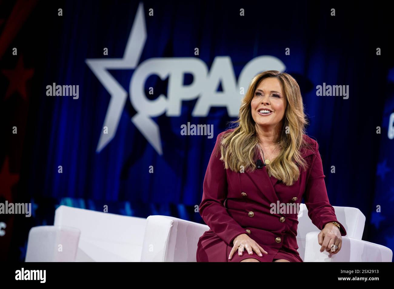 Oxon Hill, USA. 22nd Feb, 2025. CPAC Senior Fellow Mercedes Schlapp ...