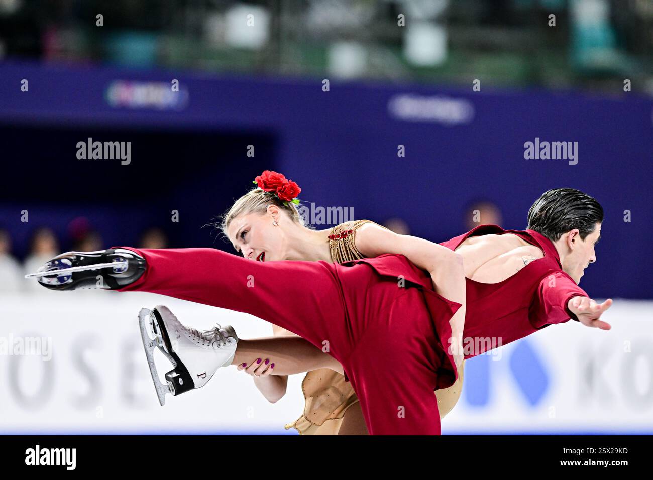 Piper GILLES & Paul POIRIER (CAN), during Ice Dance Free Dance, at the ...