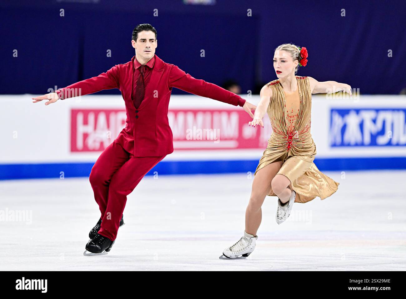Piper GILLES & Paul POIRIER (CAN), during Ice Dance Free Dance, at the ...
