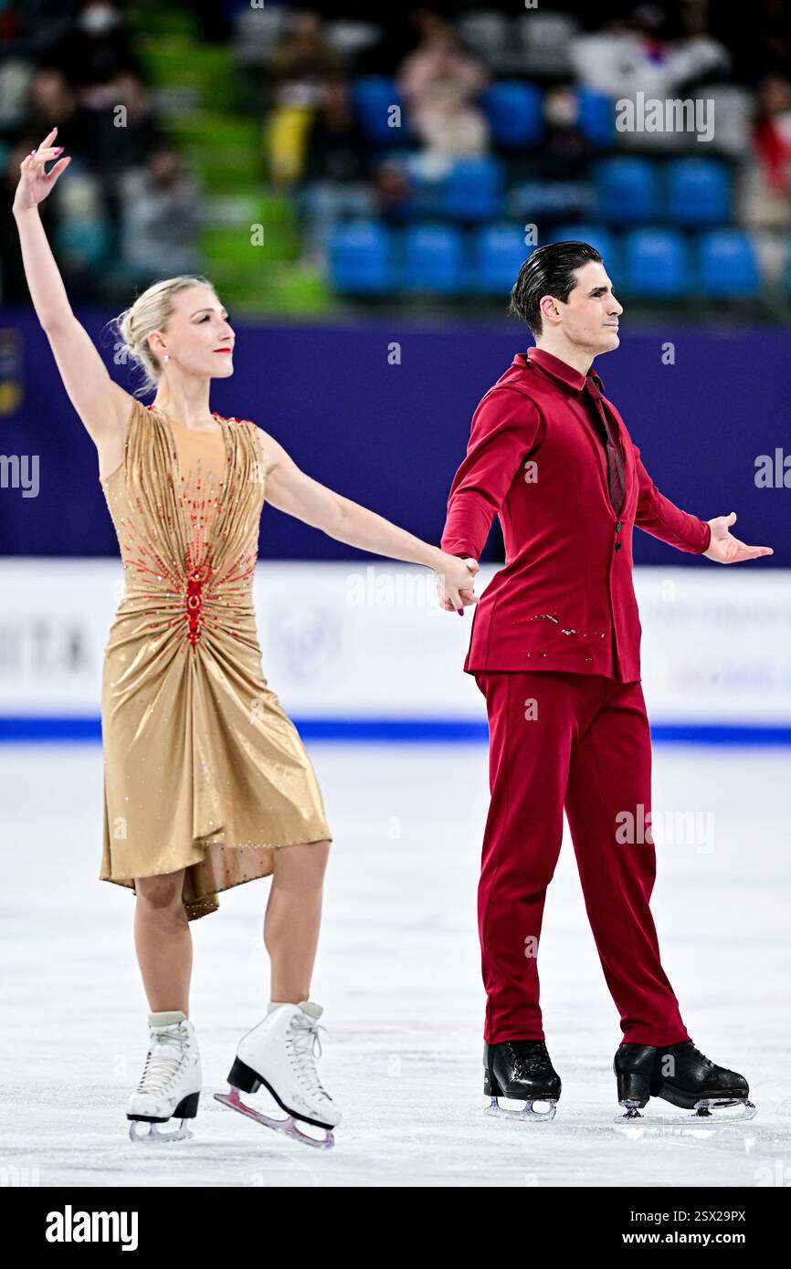 Piper GILLES & Paul POIRIER (CAN), during Ice Dance Free Dance, at the ...