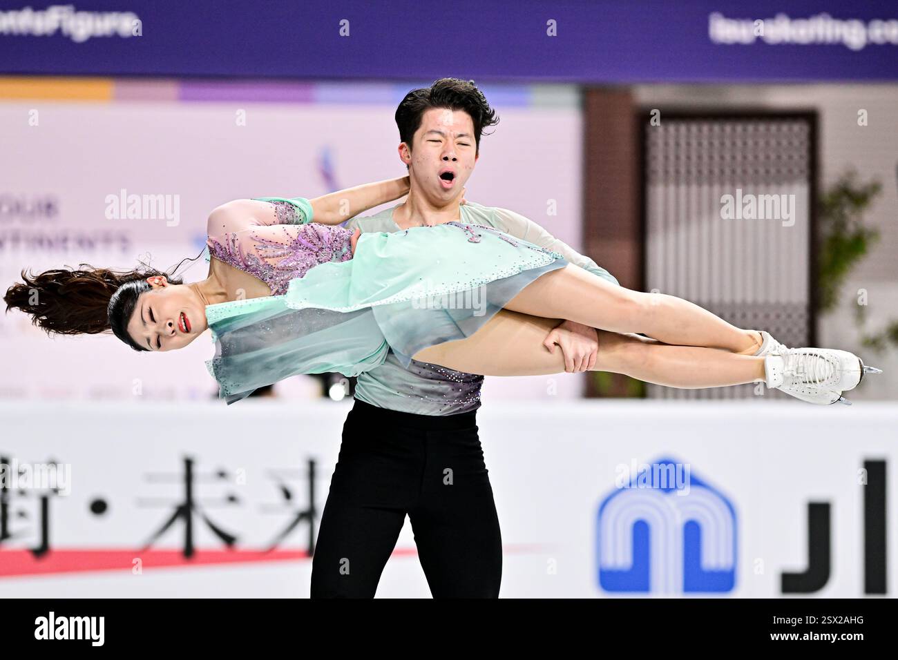 Zixi XIAO & Linghao HE (CHN), during Ice Dance Free Dance, at the ISU ...