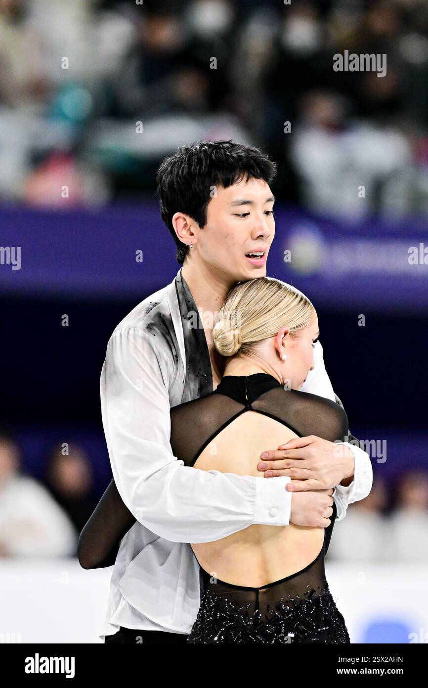 Holly HARRIS & Jason CHAN (AUS), during Ice Dance Free Dance, at the ISU Four Continents Figure ...