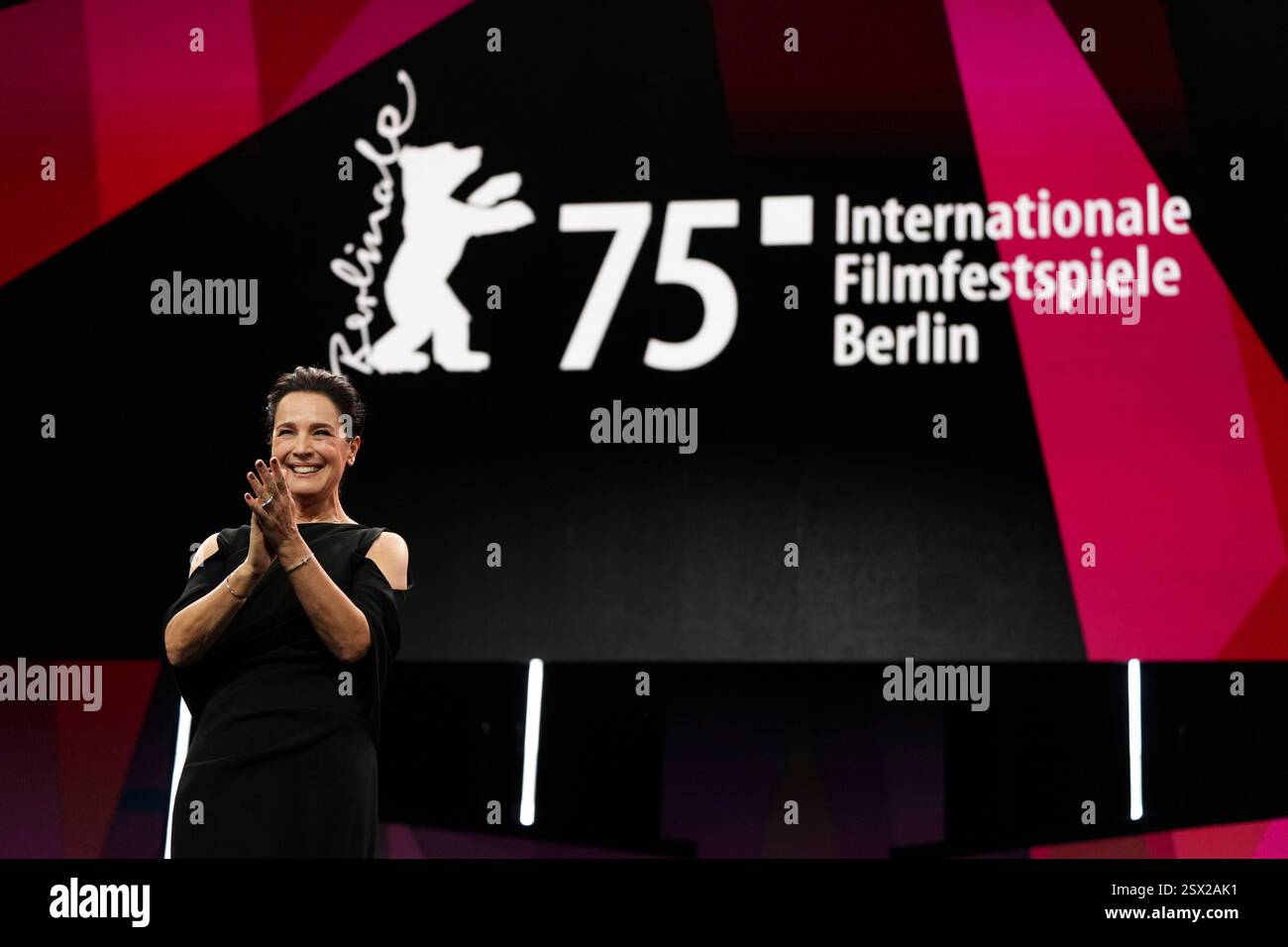 Host Desiree Nosbusch during the awards ceremony at the International ...