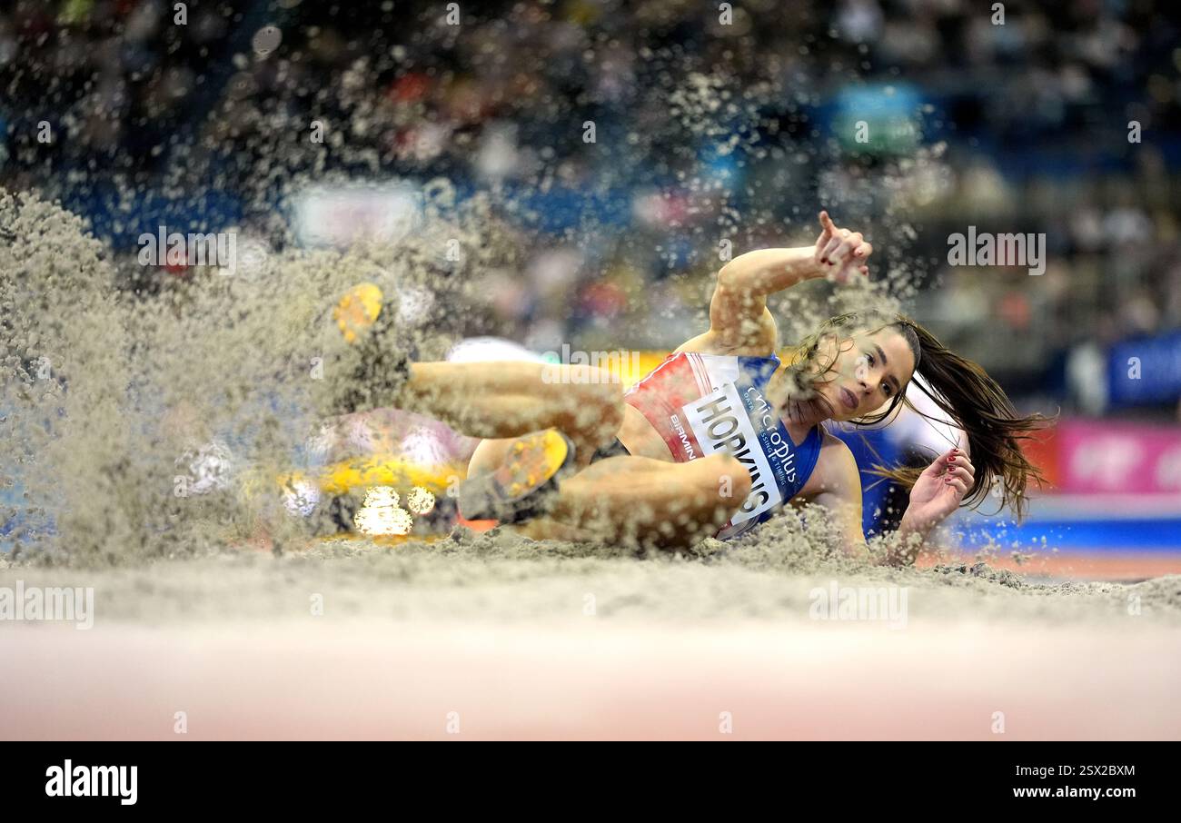Alice Hopkins in action during the Women's Long Jump on day one of the ...