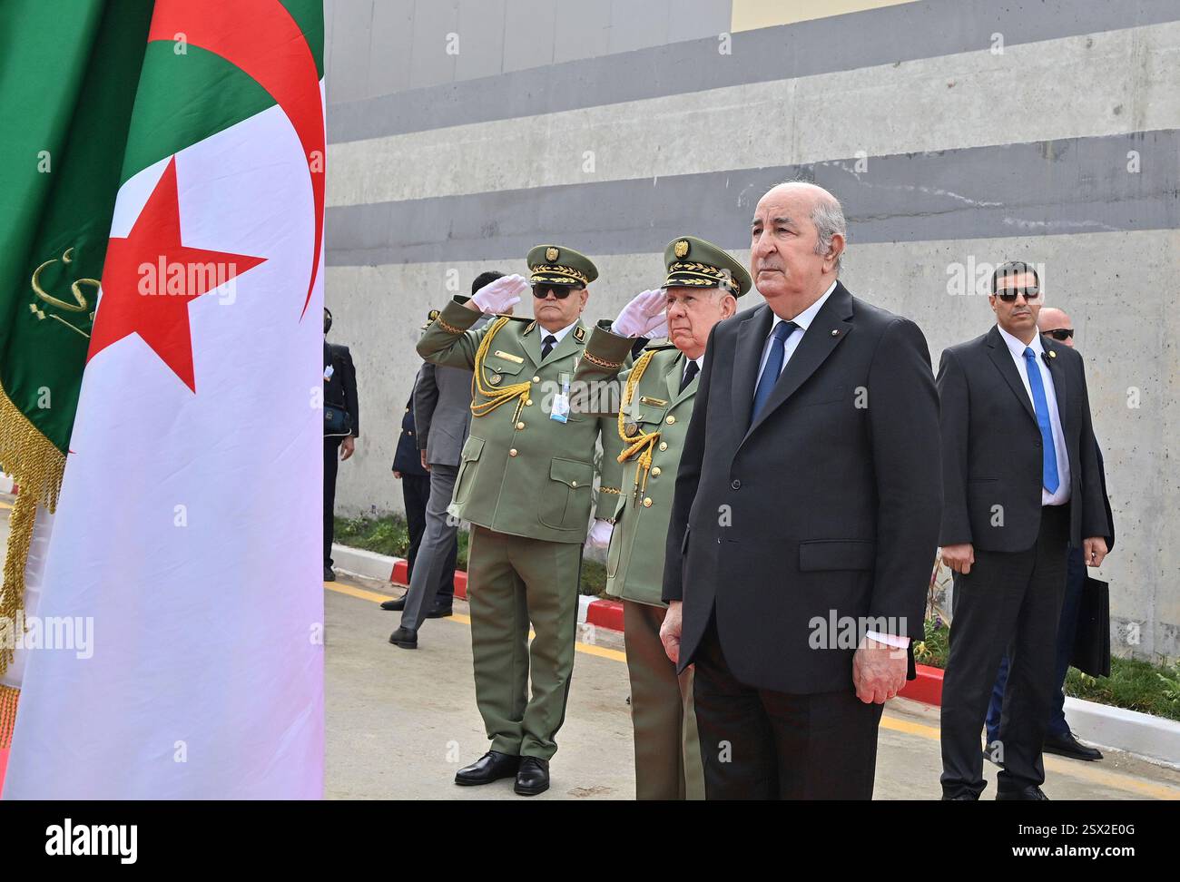 Algerian president Abdelmadjid Tebboune and army general Said ...