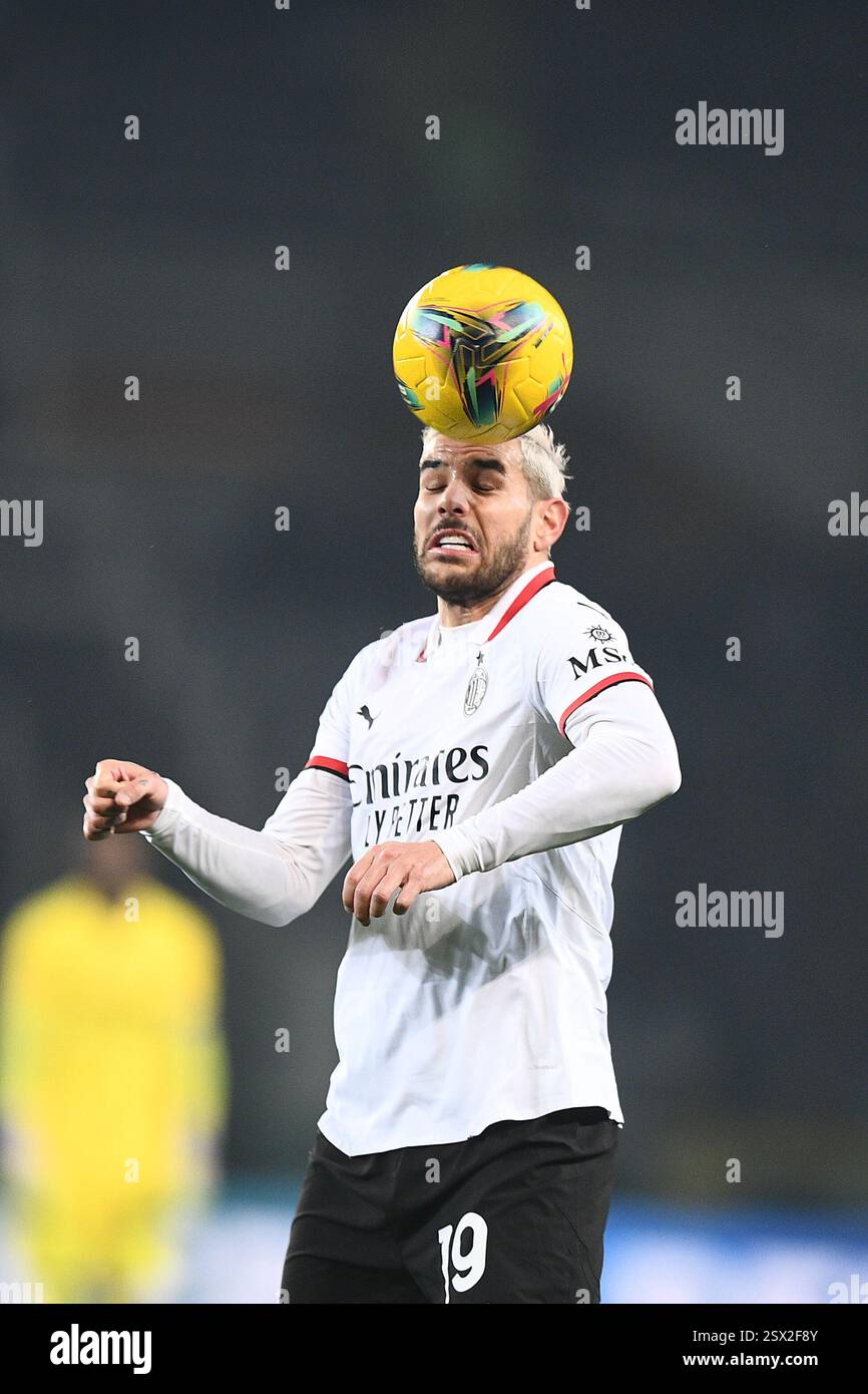 Torino, Italia. 22nd Feb, 2025. AC Milan's Theo Hernandez during the ...