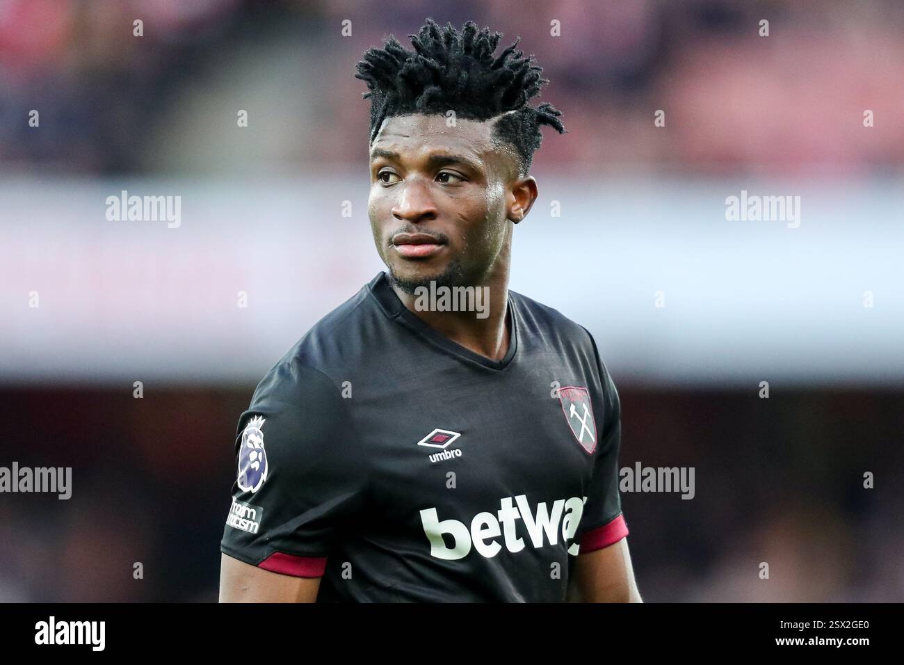 London, UK. 22nd Feb, 2025. Mohammed Kudus of West Ham United looks on ...