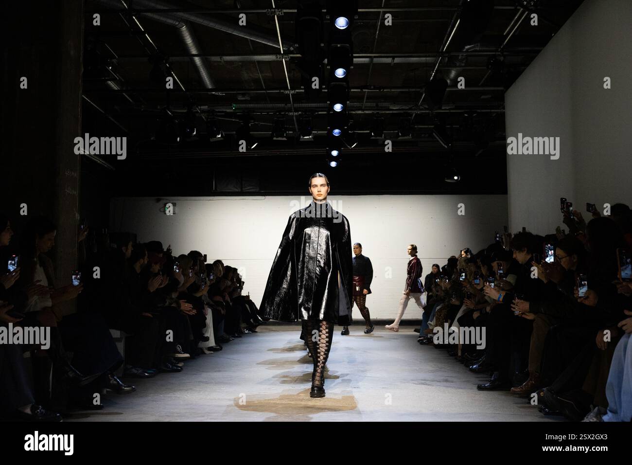 London, UK. Saturday February 22, 2025. A model on the catwalk at the ...