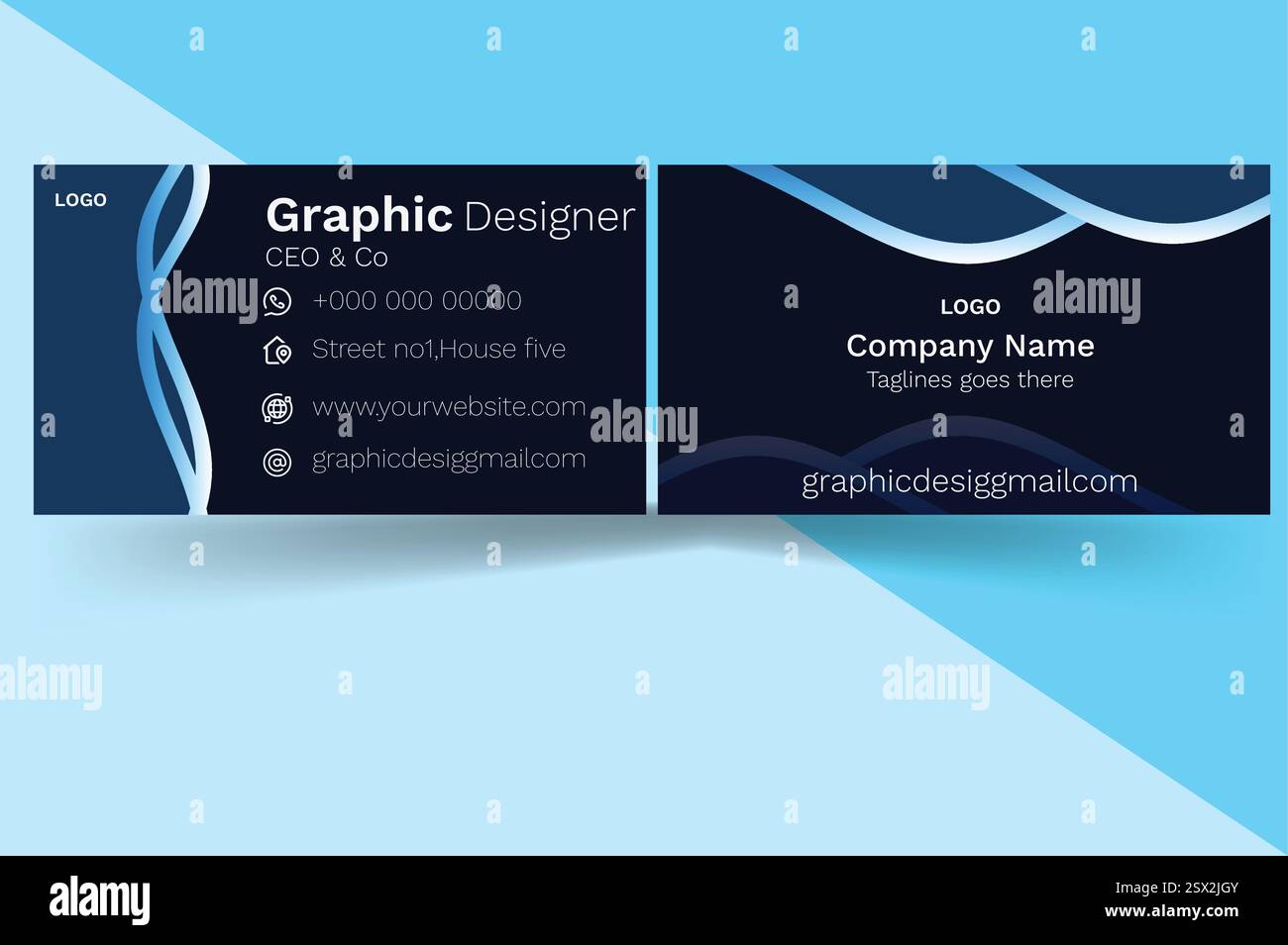 Mockup black business card Stock Vector Images - Alamy